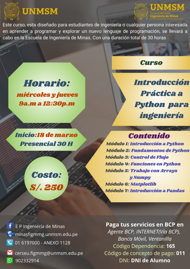 ¡Aprende Python con nosotros! - UNMSM